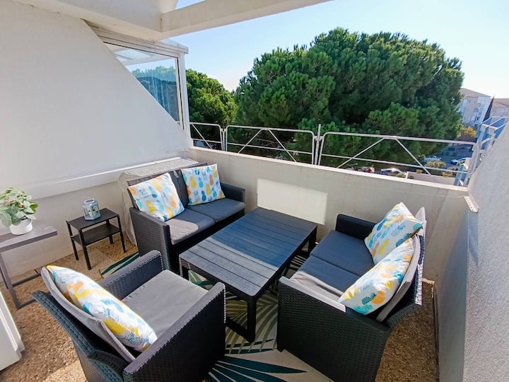 As25454 -P3 + Cabine En Duplex Dans Résidence Avec - Plage de l'Espiguette