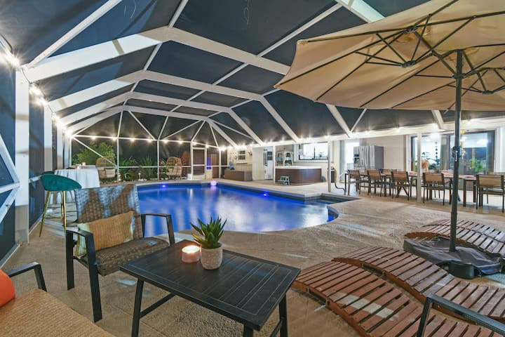 Luxury 5br 17 Beds Retreat | Pool | Spa | Sauna - Lion Country Safari, Loxahatchee