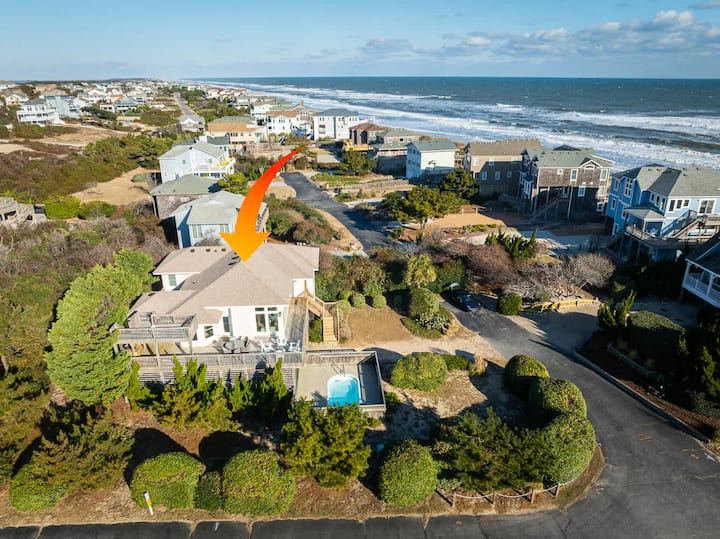 New Listing! Semi Ocean Front With Pool & Hot Tub - Duck, NC
