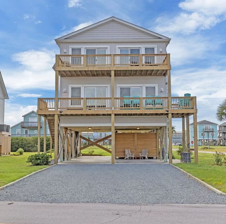 New Listing Sound Access - 4 Bed Home - Topsail Beach, NC