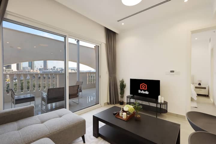 Livbnb-modern 1br Oasis With Stunning Terrace, Jvc - Dubai