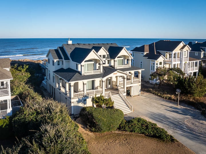 Pine Island Oceanfront Private Pool, Beach Access! - Duck, NC