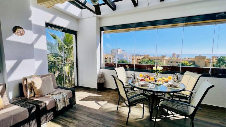 Alamar Penthouse: Sea Views · Sunny Terrace · Golf - La Cala de Mijas