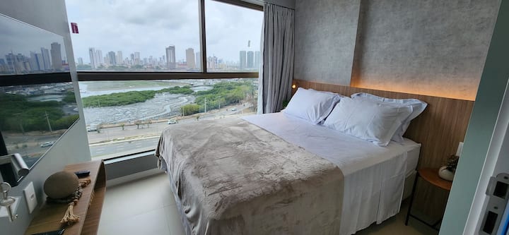 Flat 1 Quarto Próx Ao Shopping Rio Mar Recife #808 - Recife