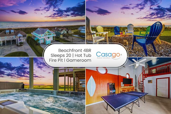 Luxury Beachfront | Swimspa, Game Room & Firepit - Texas City, TX
