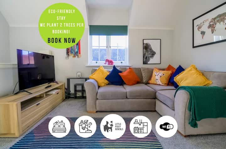 Spacious 2br Family Apartment W/ Wi-fi (Sleeps 5) - St Albans, UK