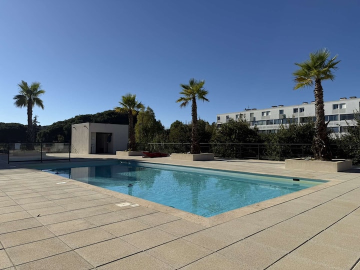 L'eden T3 Piscine Clim, Commerces Et Plages à Pied - Le Lavandou