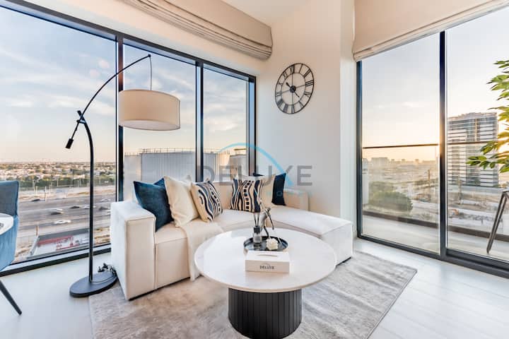 City View 1br Nr Golf Course, Binghatti Venus, Jvc - Dubaï