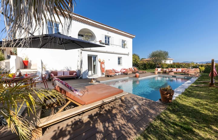 Belle Villa - Jardin - Piscine - Vue Mer - Nice