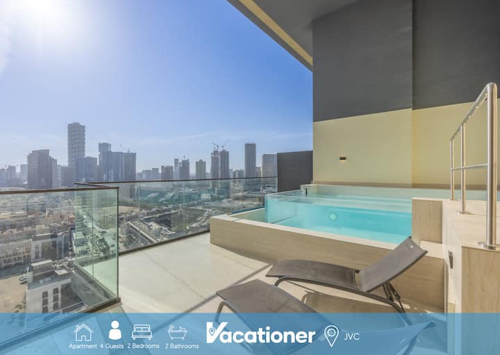 Chic 2 Bed L Private Pool L Close To Circle Mall - Dubai