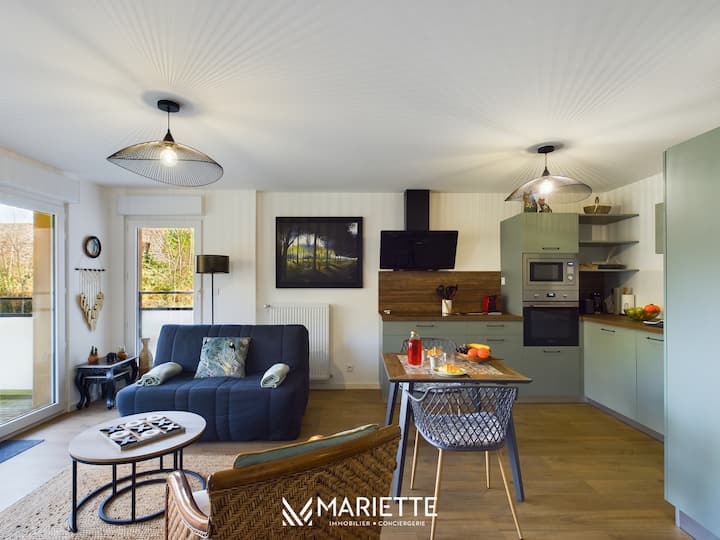 -Birdy-chaleureux T2, Rénové Avec Parking & Balcon - Concarneau