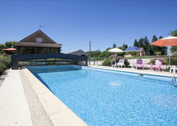 Charmante Maison En Pierre Avec Piscine Pour 6 - Saint-Amand-de-Coly