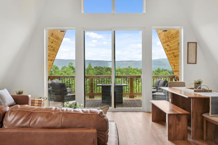 Nordic Nest | Large A-frame Cabin | Bluff Views - Lookout Mountain, TN