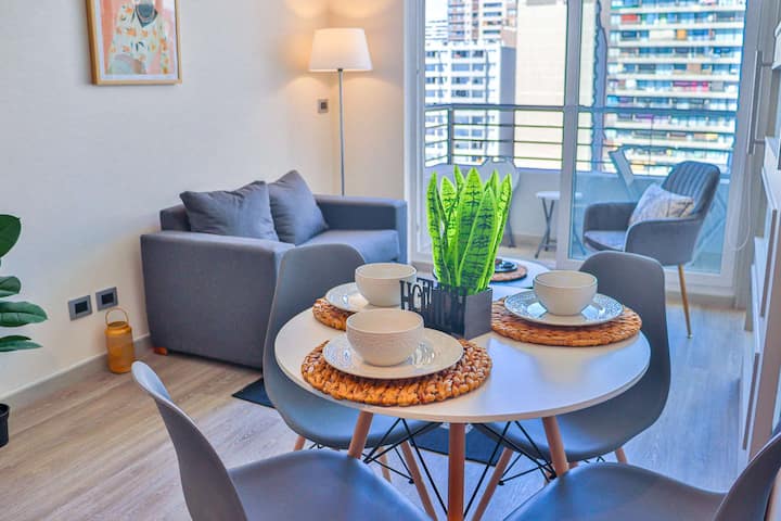 Hom I Aireacond Barrio Italia Vista Wifi Gym Metro - Santiago