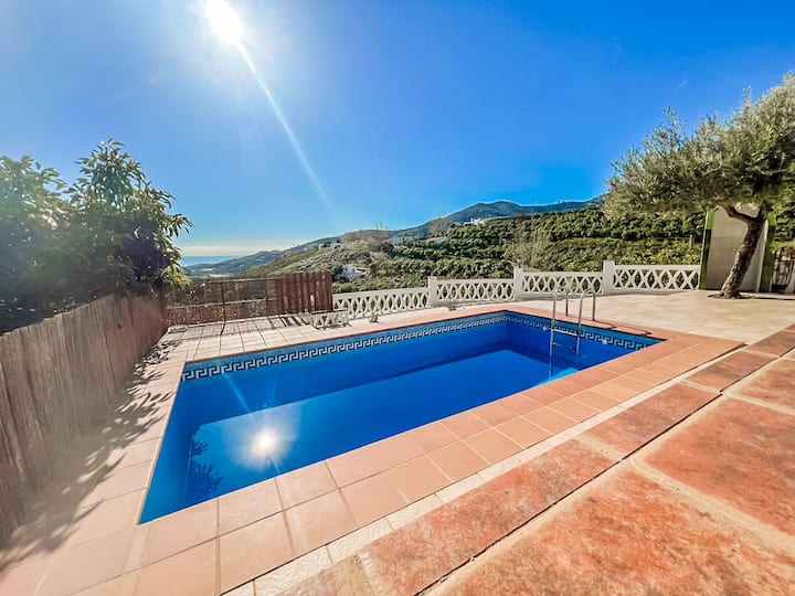 Superbe Villa Privée Avec Vue Sur La Mer, Piscine - Frigiliana