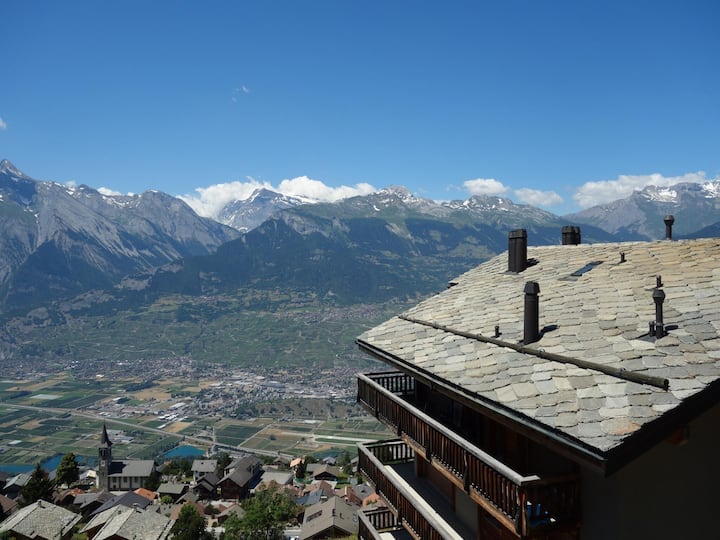 Bel Appartement Avec Vue Sur La Vallée - Veysonnaz