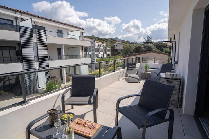 Studio Moderne Et Lumineux, Proche Centre Ville - Propriano