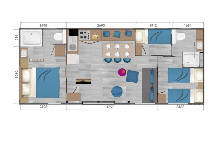 Mobile Home De Luxe Taos Xl Pour 6 Personnes - Arendonk