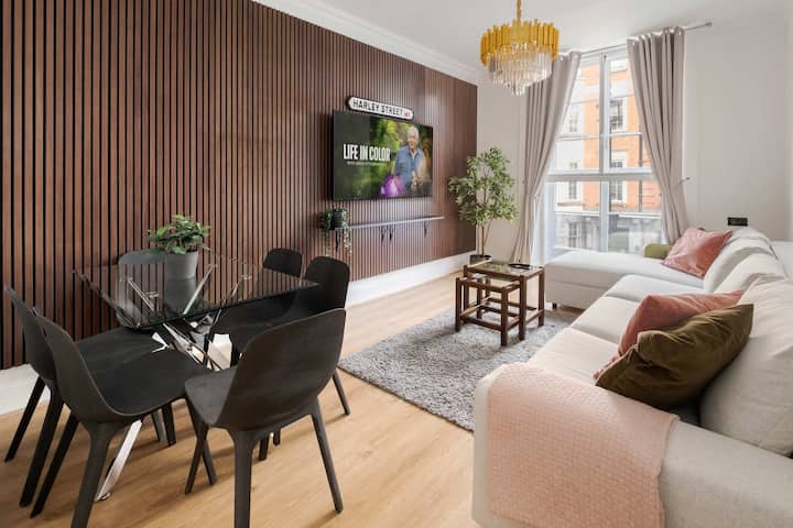 Elegant 2br W/ Air Con | Harley Street, Marylebone - London