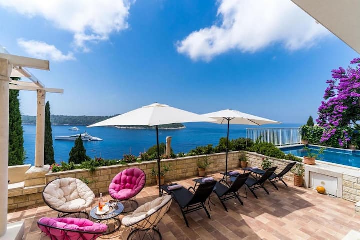 Antique Villa,panoramic View With Pool - Dubrovnik