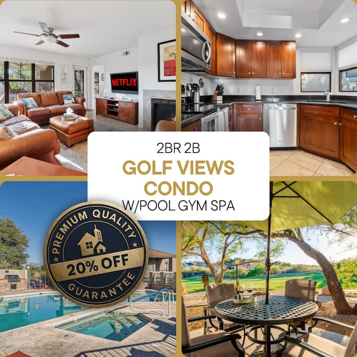 Corner 2br Escape W/ Golf Views, Heated Pool&gril - Catalina Foothills, AZ