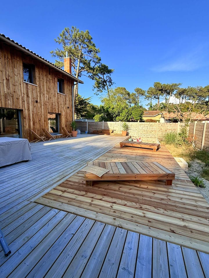 Villa Avec Piscine Privé Proche De La Plage - Lacanau