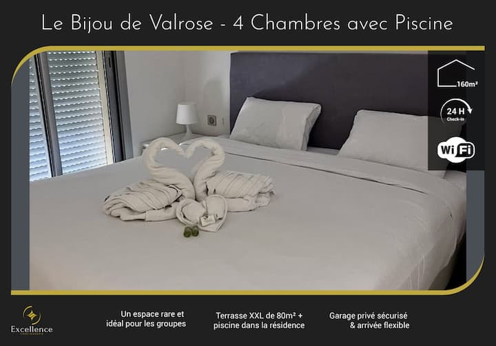Le Bijou De Valrose - 4 Chambres Avec Piscine - Nice