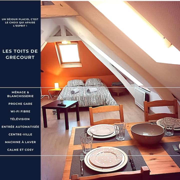 Les Toits De Grecourt - Gare - Wifi - Tv - Tours