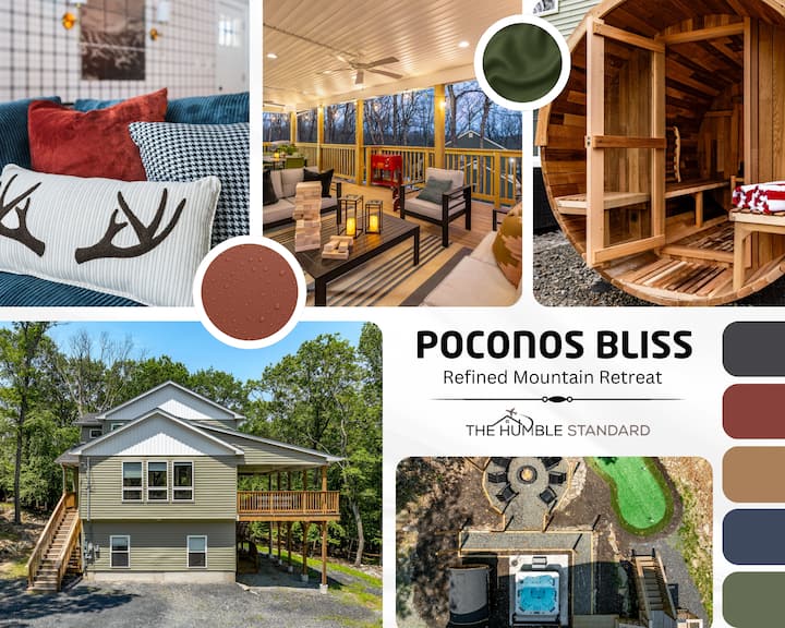 Pocono Bliss: 5br • Hot Tub • Sauna • Game Room - Delaware Water Gap, PA