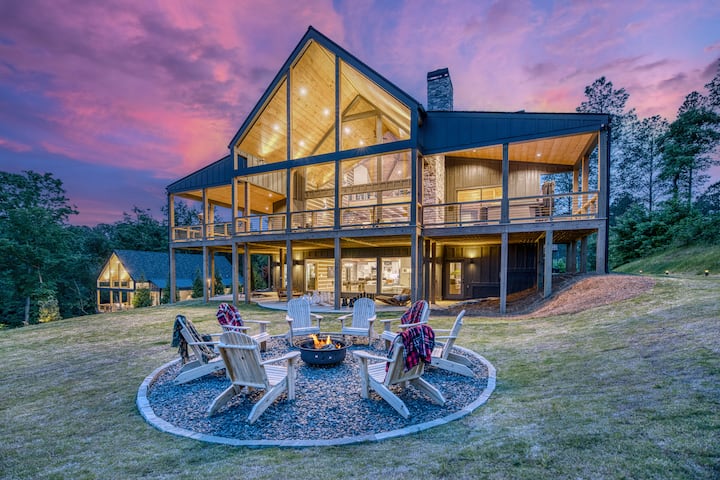 Luxury Retreat-views, Hot Tub, Sauna, And Theater - Ellijay