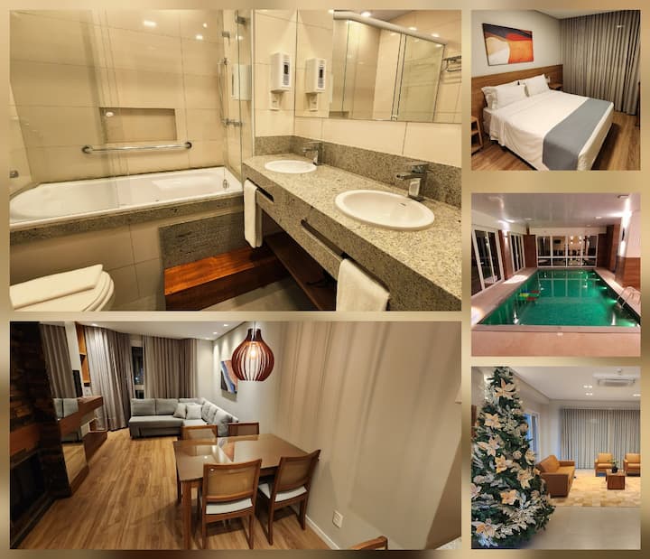 Deslumbrante Flat No Serra Class - Canela