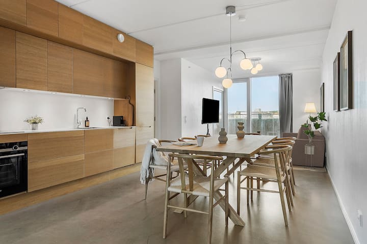 High-end Marina Apt W Outdoor Areas & Free Parking - Aarhus