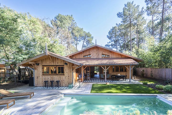 Splendide Villa Climatisée Avec Piscine Piquey - Bassin d'Arcachon