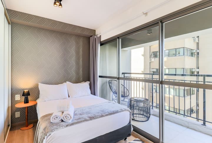 Aconchegante Studio De Alto Padrão Em Moema - São Paulo