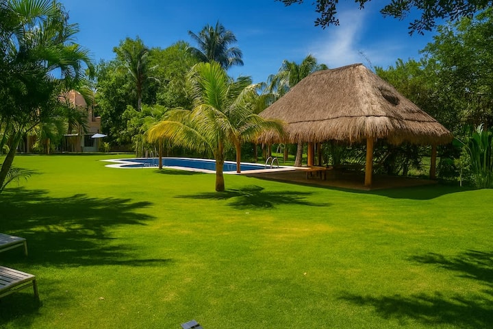 Family Home | 5 Min Beach | Garden & Pool - Puerto Aventuras