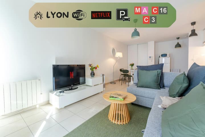 T2 Confort Lyonnais Métro République, Garage Fermé - Villeurbanne