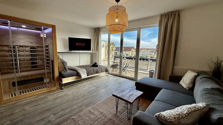 Boho Style Apartment With Infrared Sauna - Schwielowsee