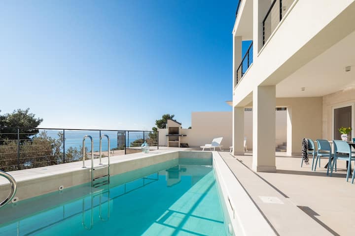 Villa Maris & Ivana Brela 2x28m2 Heated Pool Gym - Brela