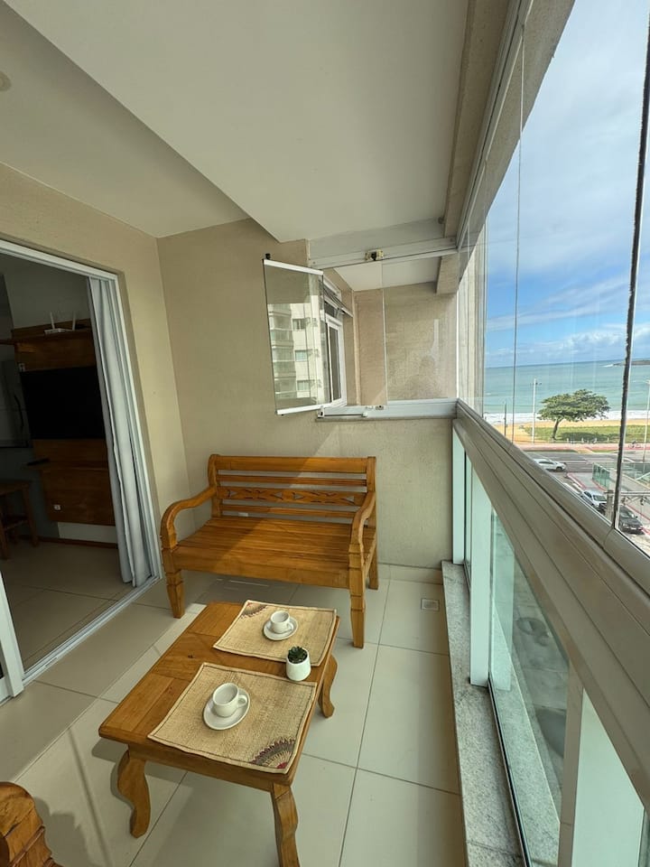 Aconchego Vista Mar, 2 Andar, Pé Na Areia - Vila Velha