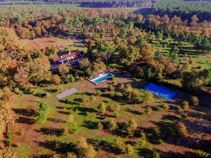 Domaine De Coursat Avec Piscine Chauffée - 朗德