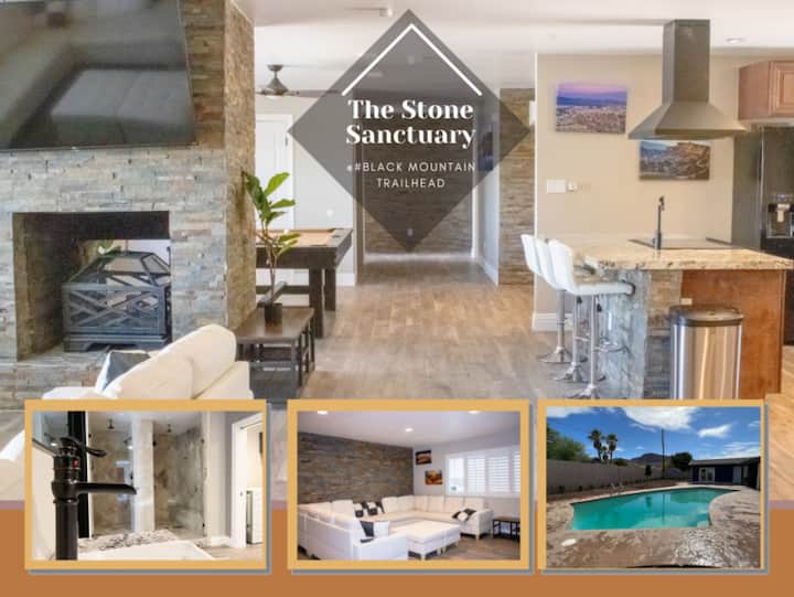 Pool,trails,billiards,1/2acre -The Stone Sanctuary - Lake Las Vegas, NV