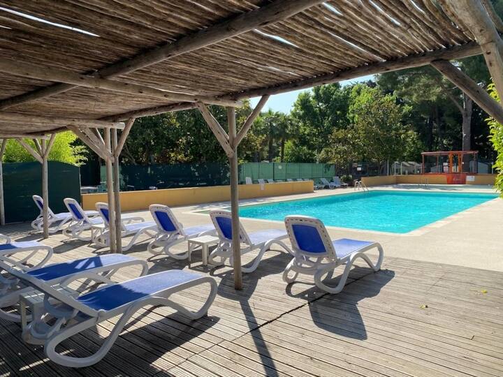 Zecamping 2* Mobil Home 29m² Piscine - Lattes