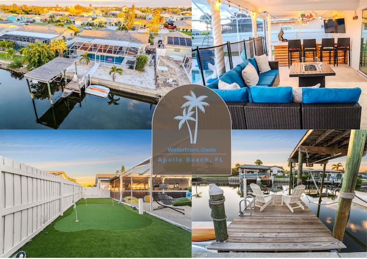 Private Dock~heated Pool~hot Tub~game Room Fun! - Apollo Beach, FL