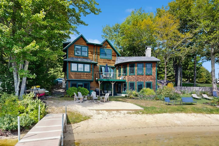 3br Serene Lakefront Lodge With Private Beach - Sebago Lake State Park, Casco