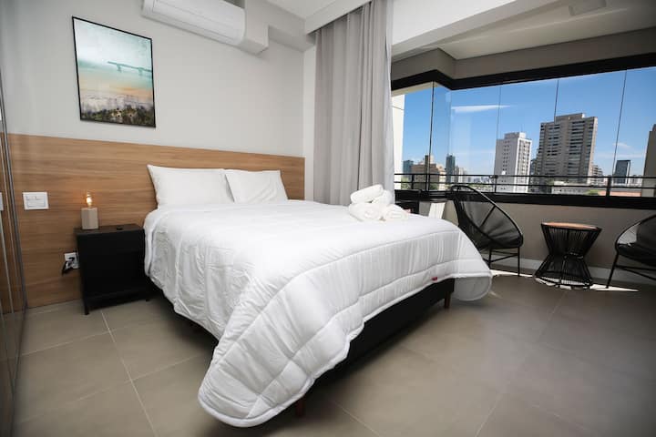 Incrível Studio - Metrô Brooklin | Piscina Rooftop - Santo Amaro