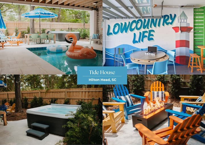 Hilton Head 6br, Sleeps 18: Pool, Hot Tub, Firepit - Hilton Head Island, SC