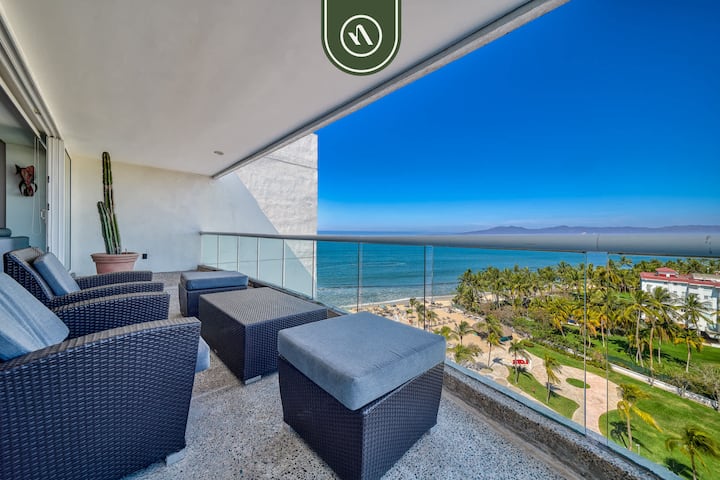 Oceanfron 4 Br Condo - Beach - Wyndham Pool - Nuevo Vallarta