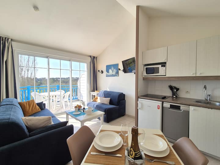 Bel Appartement Classé Avec Terrasse Et Vue - Plage du Veillon