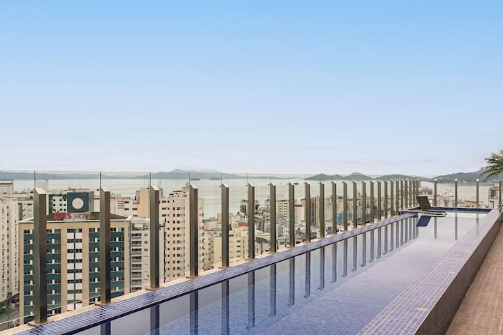 Wi-fi 200mb | Rooftop With Pool And Sea View #Ca70 - Florianópolis