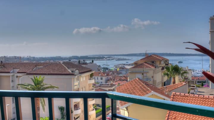 Grand T2 3* Vue Mer 750m Palais Festivals+pk+wifi - Cannes